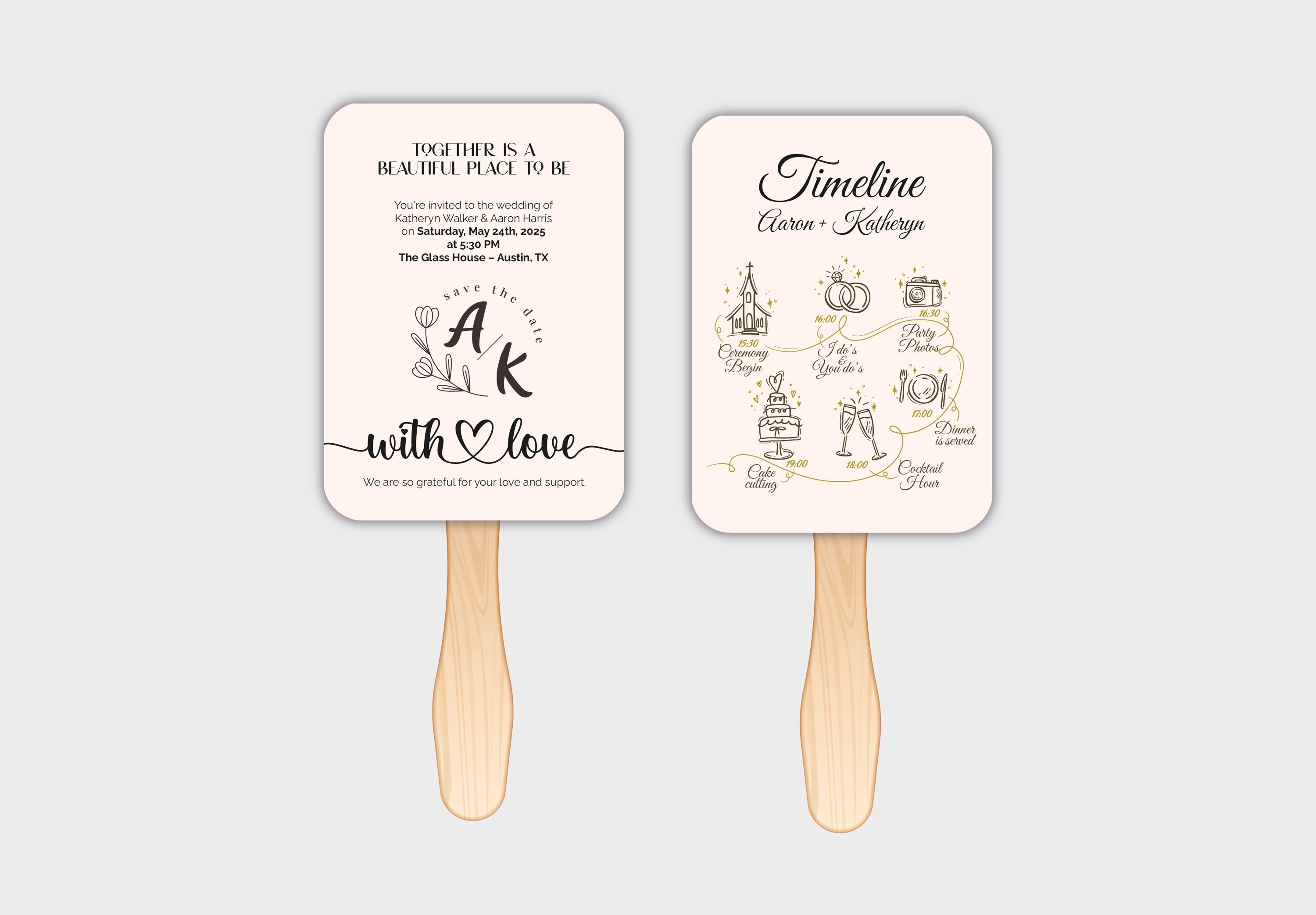 Custom Wedding Hand Fans | Personalized Fan Tags for Ceremony | Outdoor ...