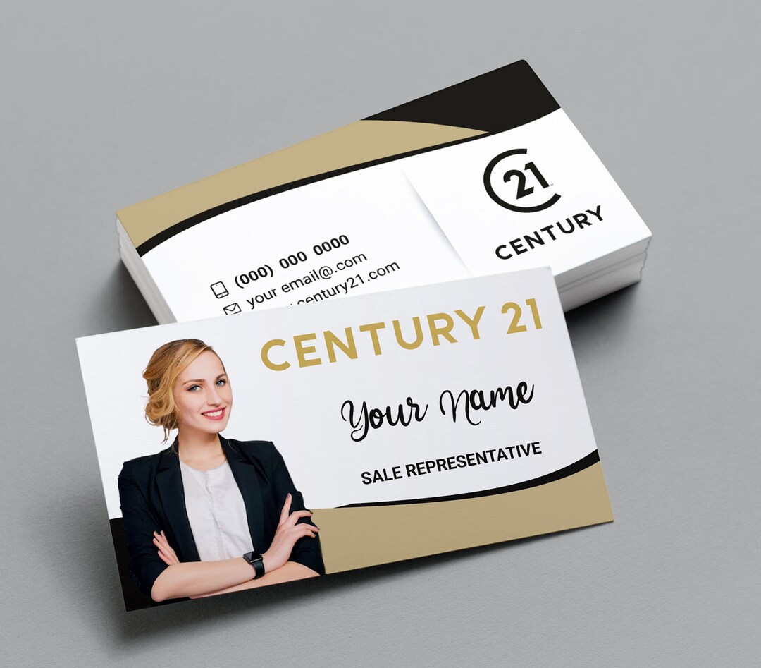 Century 21 Business Cards | Business Cards Soft Touch Laminated | Real Estate Business Card ...