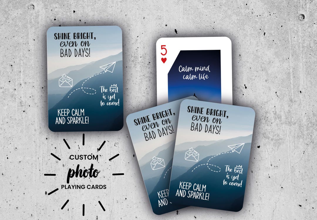 RUSH Motivational Playing Cards | Deck Custom Photo Playing Cards ...