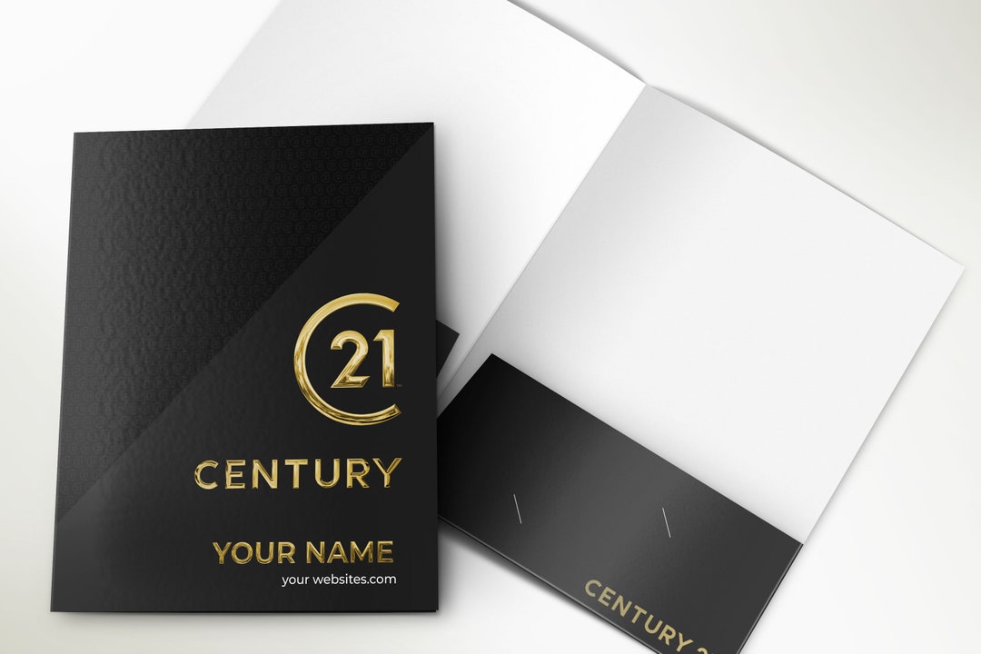 Century 21 Custom Luxury Presentation Folder Printing With Embossed FOIL | Presentation Folders ...