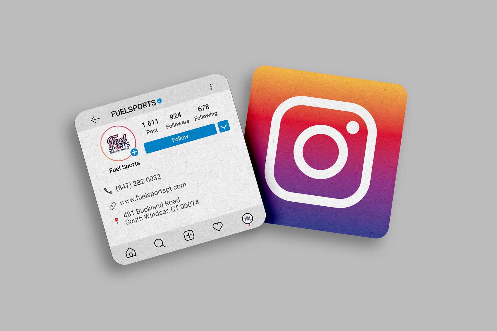 Instagram Social Media Business Cards | Mini Square Business Cards ...