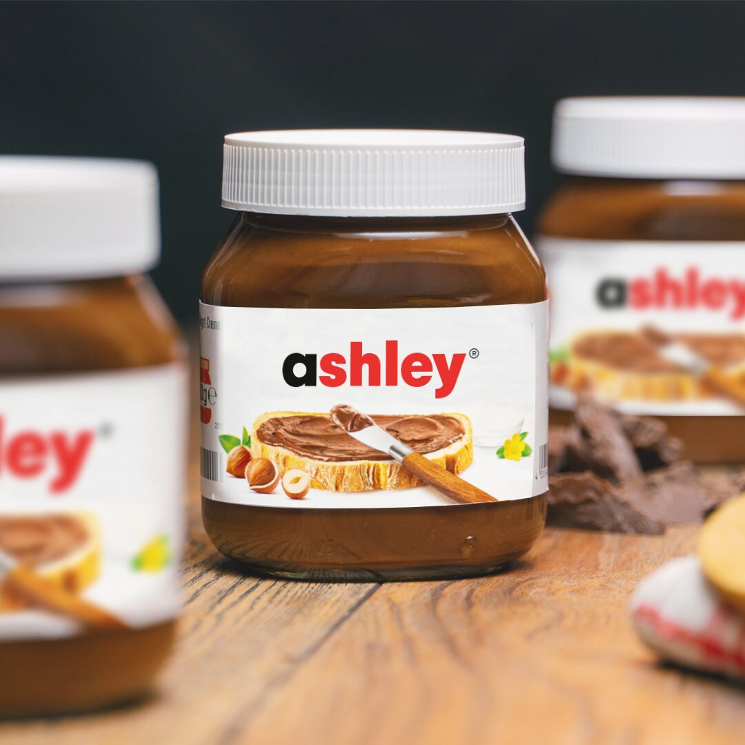 Personalized Chocolate Spread Label Vinyl Sticker Funny Novelty Gift ...