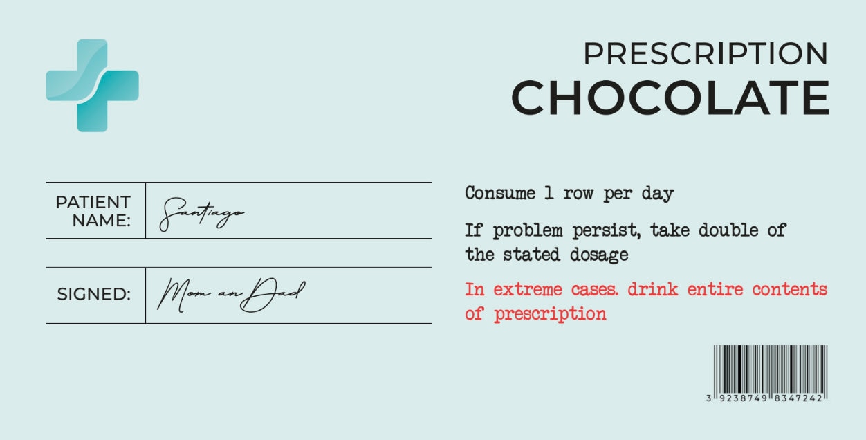 Personalized Prescription Chocolate Bar Label Vinyl Sticker Funny ...