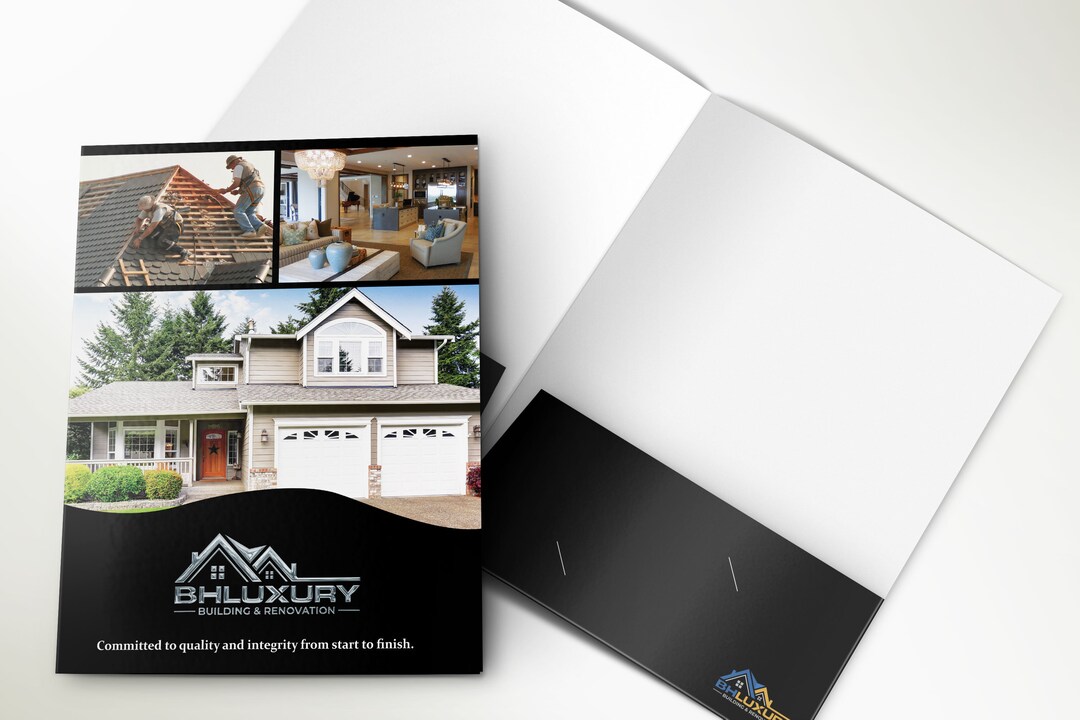 Builder Custom Luxury Presentation Folder Printing With Embossed FOIL ...