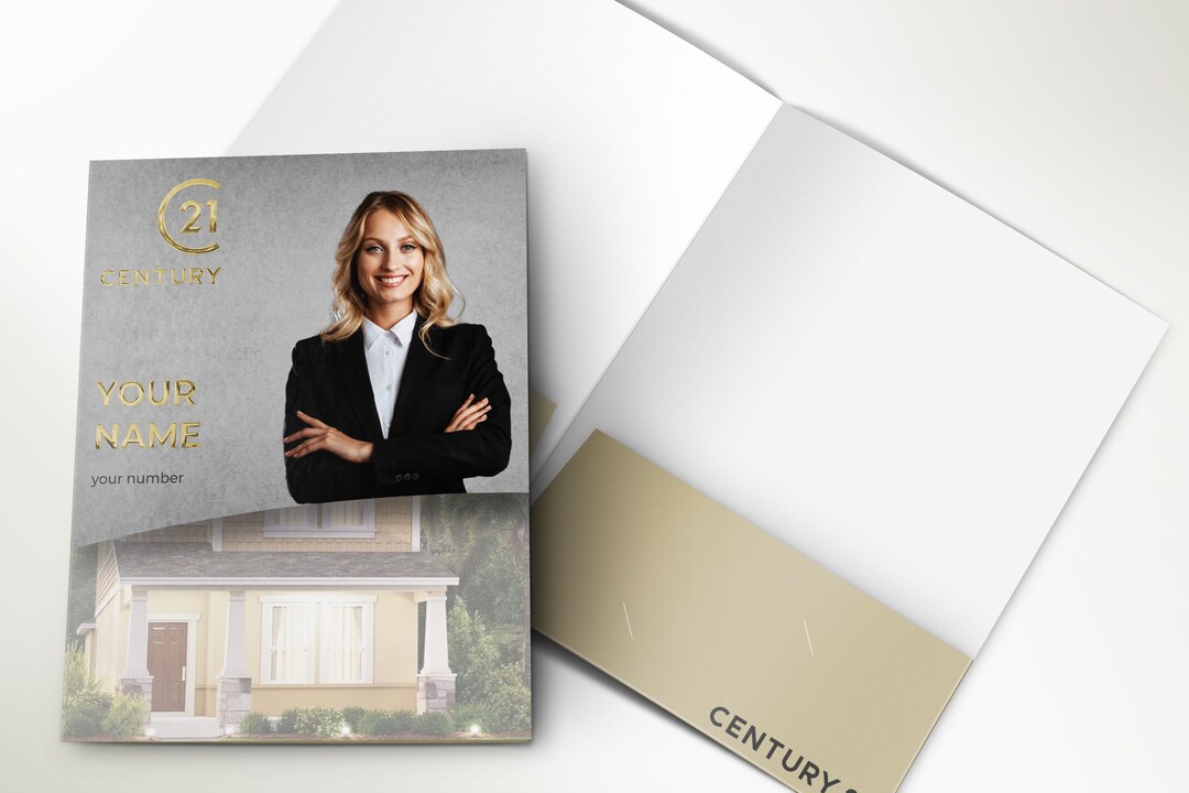 Century 21 Custom Luxury Presentation Folder Printing With Embossed ...