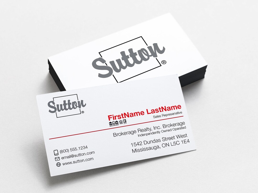 Sutton Business Cards | Business Cards Soft Touch Laminated | Real ...