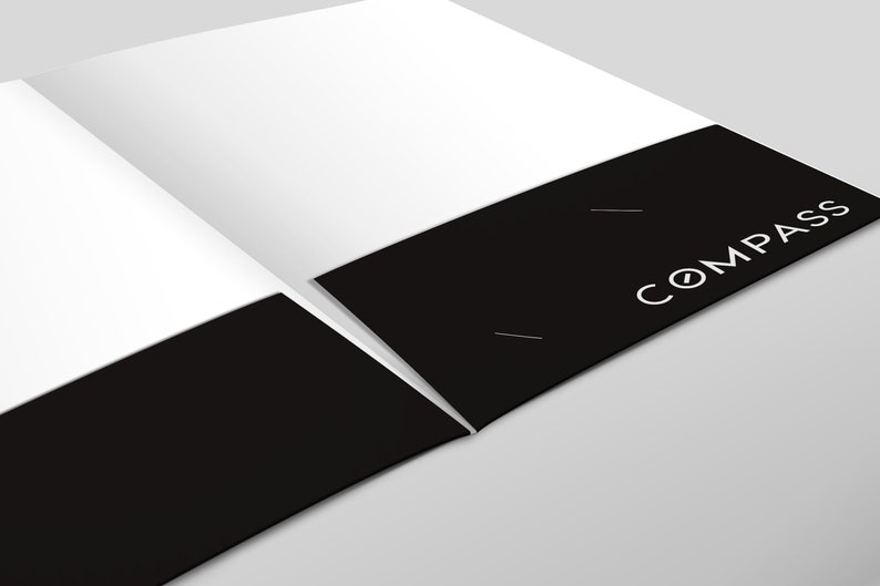 Compass Custom Luxury Presentation Folder Printing With Embossed FOIL ...