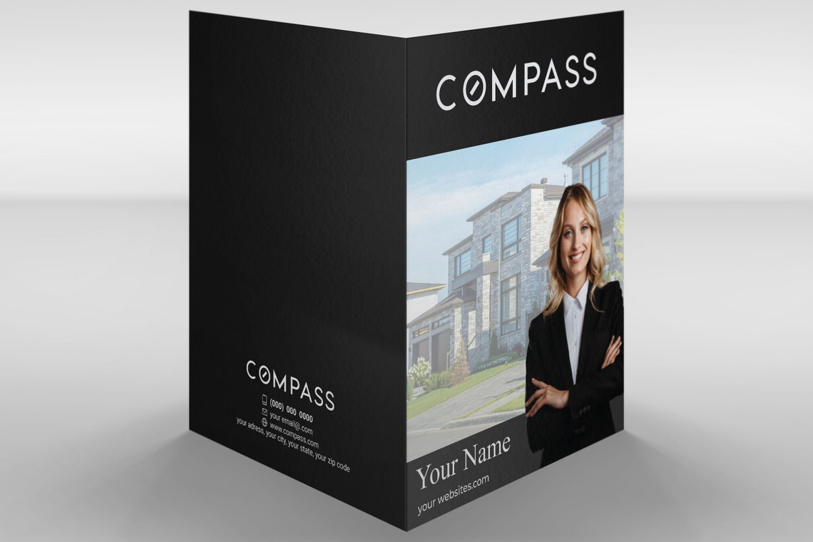 Compass Custom Presentation Folder Printing With Soft Touch - Etsy