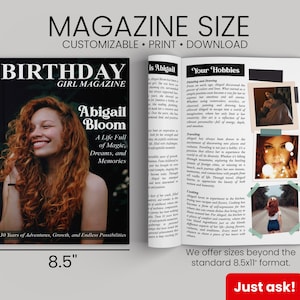 Birthday Magazine | Magazine Printable | Best Friend | 12 Pages ...