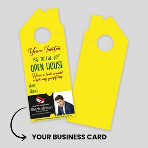 You're Invited to Our Open House Door Hanger Tags for Real Estate ...
