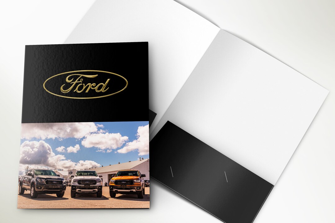 Auto Dealers Custom Luxury Presentation Folder Printing With Embossed ...