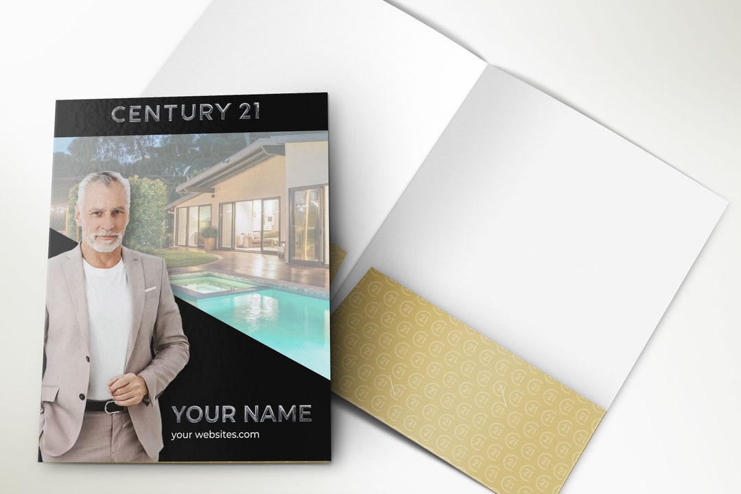 Century 21 Custom Luxury Presentation Folder Printing With Embossed FOIL | Presentation Folders ...