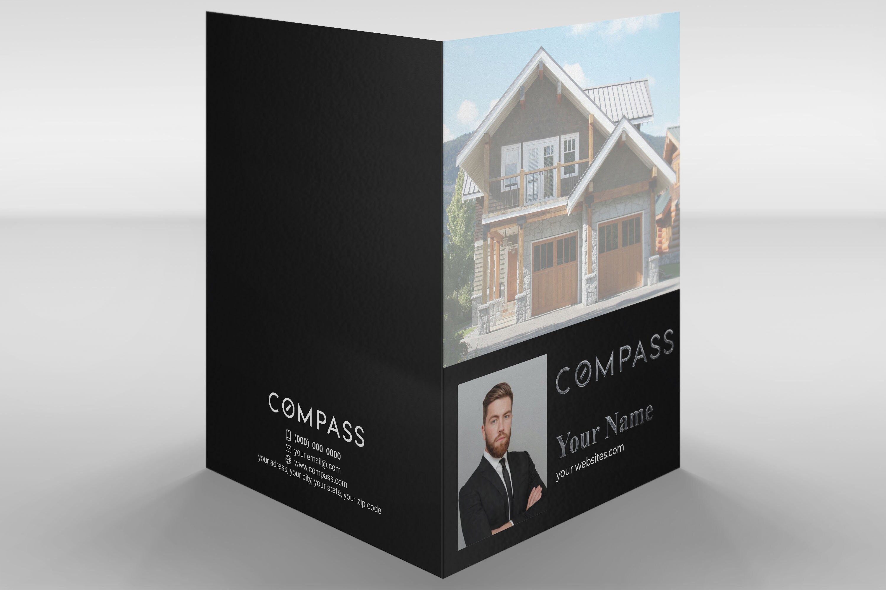 Compass Custom Luxury Presentation Folder Printing With Embossed FOIL ...