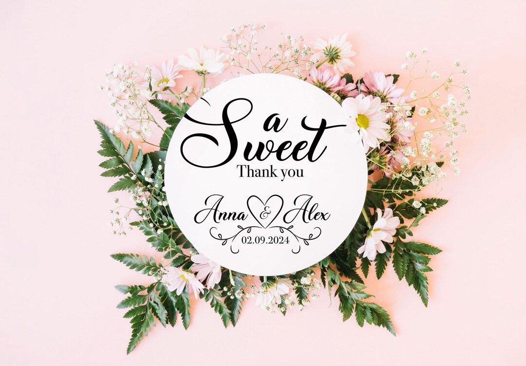 Wedding Stickers | Thank You Wedding Stickers | Wedding Favor Stickers ...