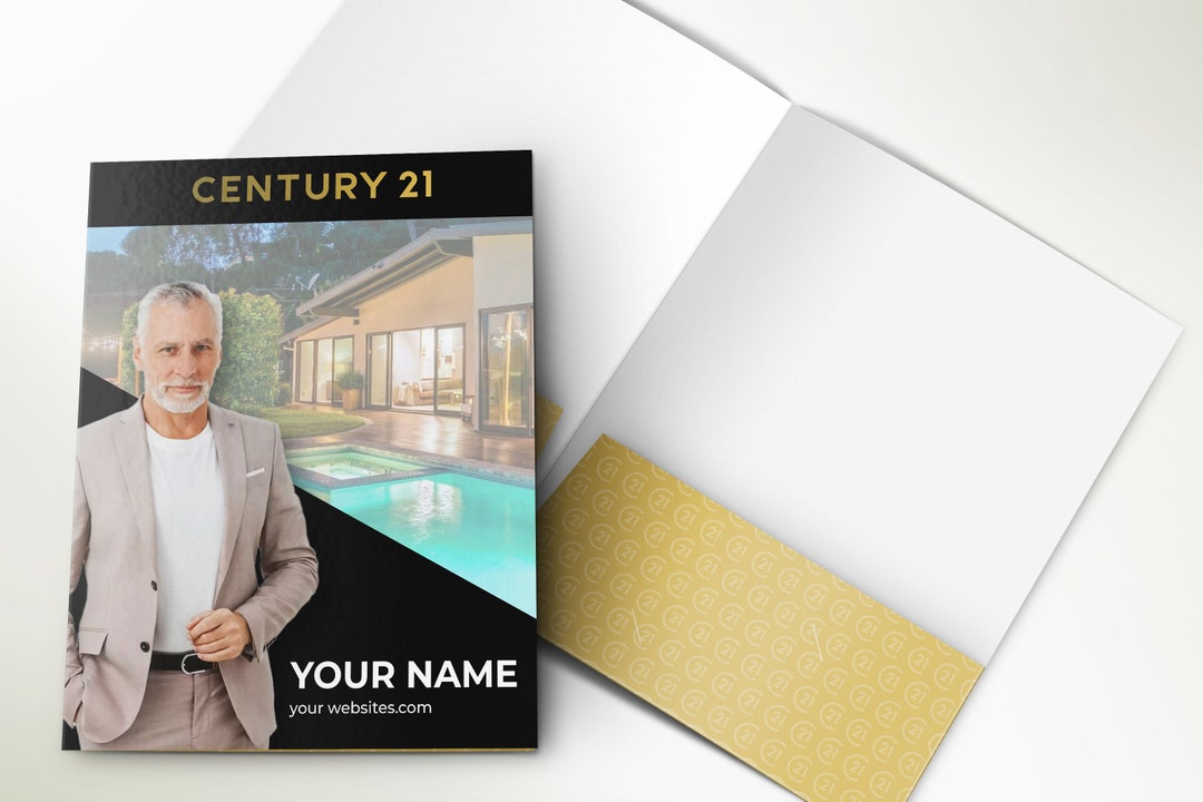 Century 21 Custom Presentation Folder Velvet Laminating With Your Logo ...