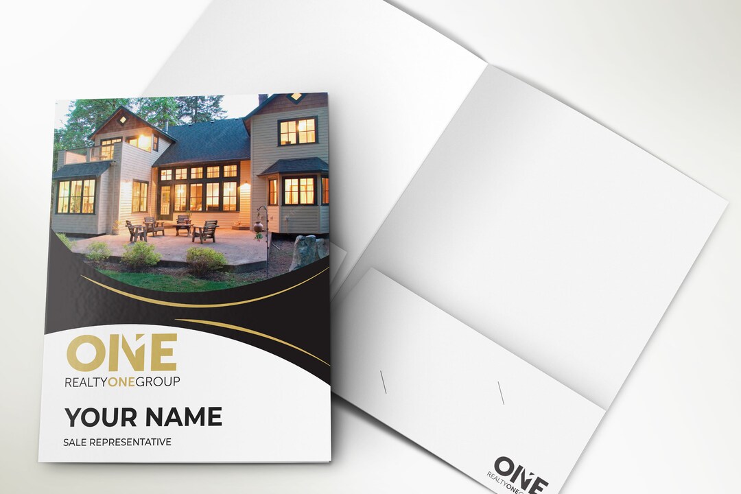 Realty One Group Custom Presentation Folder Velvet Laminating With Your ...