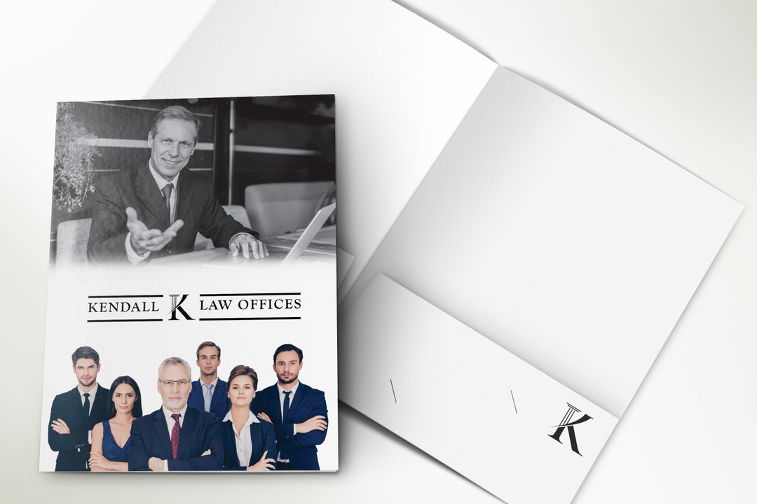 Lawyer Custom Presentation Folder Velvet Laminating With Your Logo ...