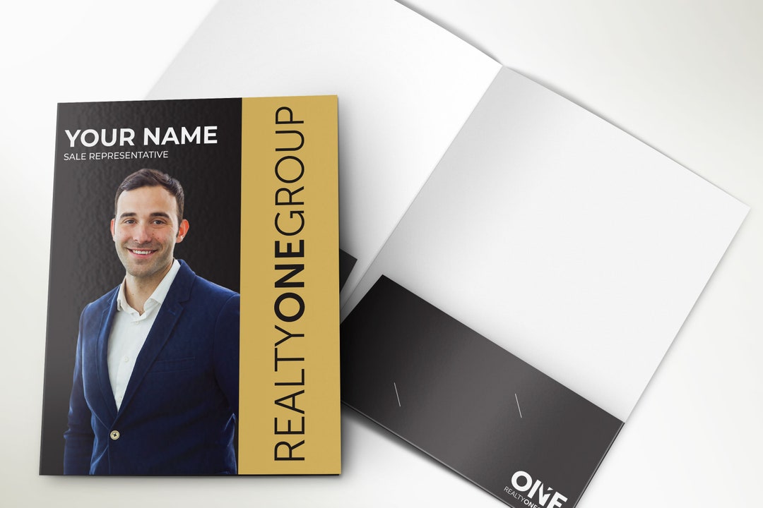 Realty One Group Custom Presentation Folder Velvet Laminating With Your ...