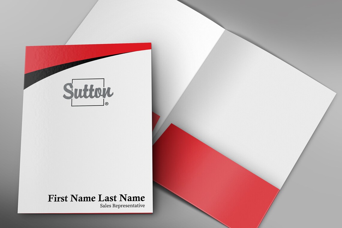 Sutton Custom Presentation Folder Velvet Laminating With Your Logo ...