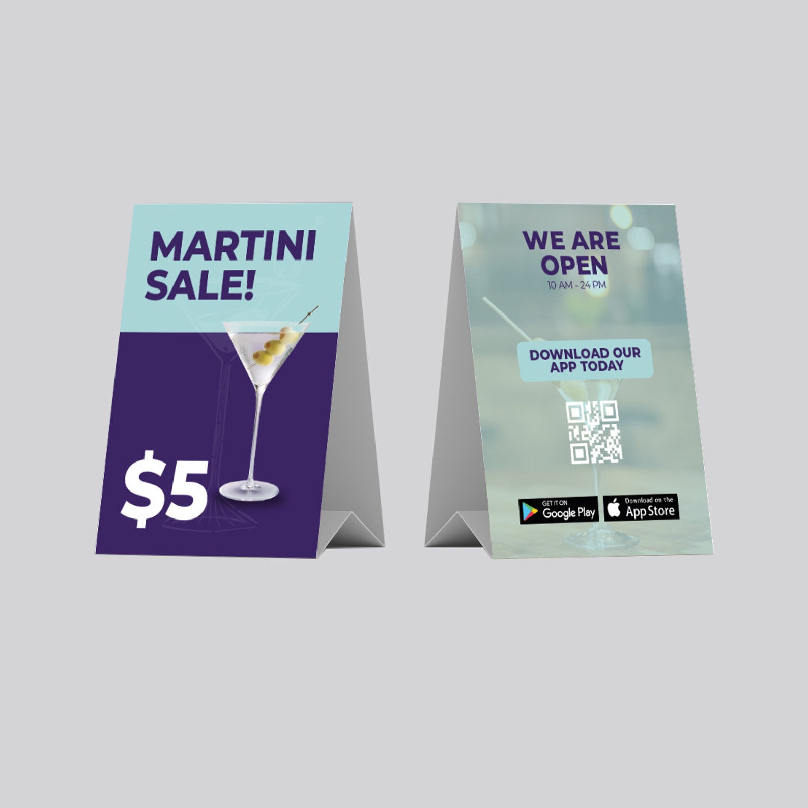 Printed Restaurant MENU Table Tent Card Food Label Custom Tent Card ...