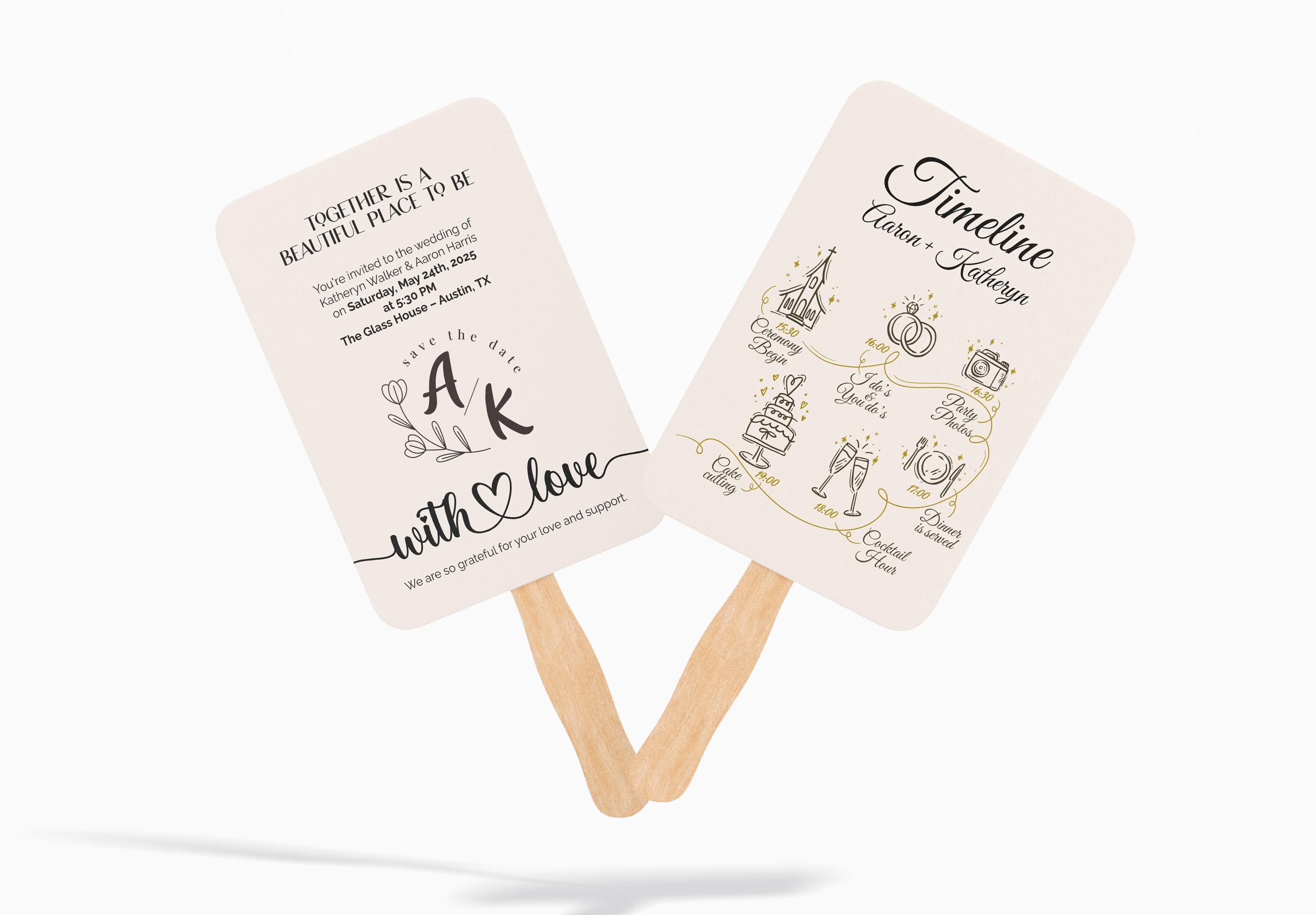 Custom Wedding Hand Fans | Personalized Fan Tags for Ceremony | Outdoor ...