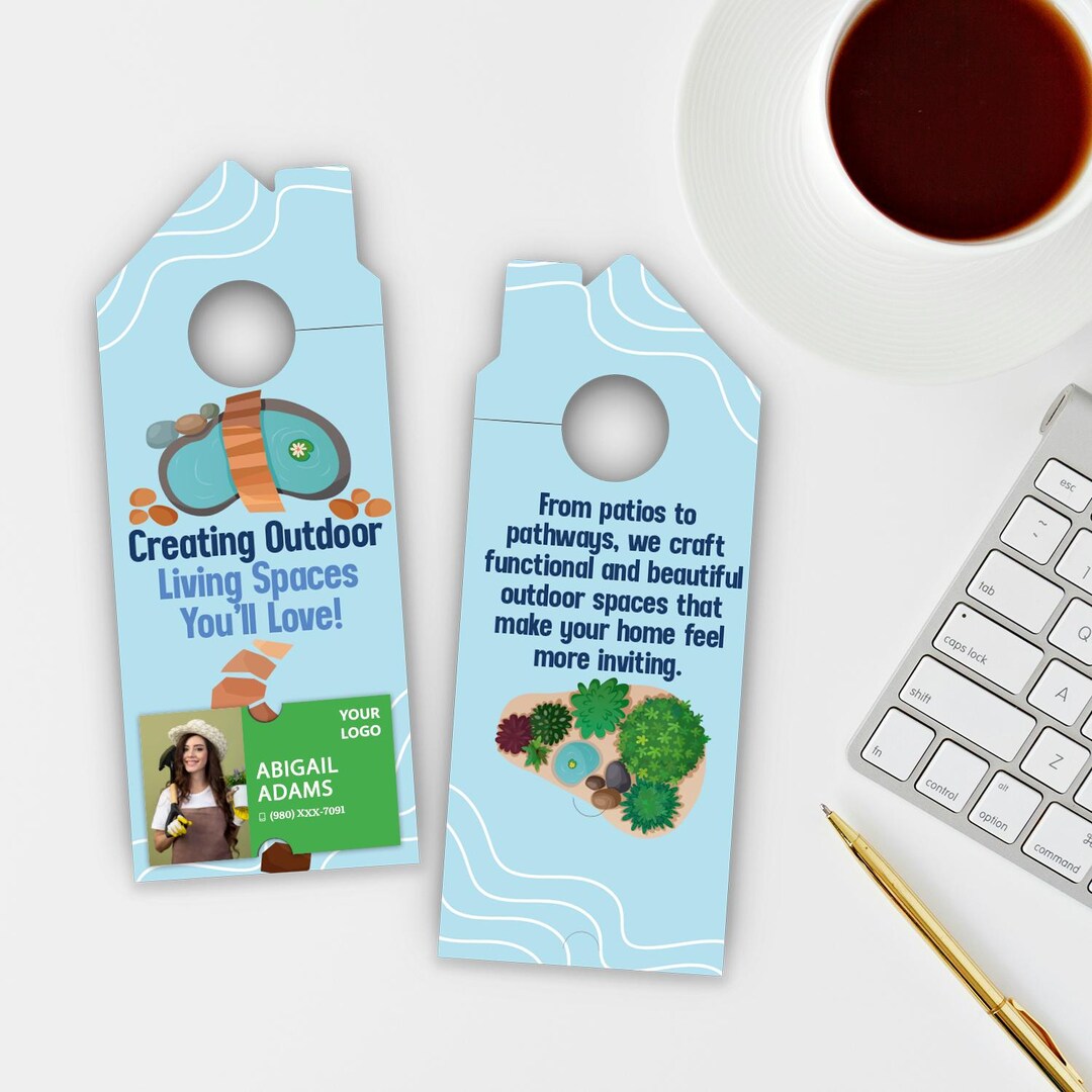 Landscape Services Door Hangers | Customizable Yard Service Tags ...