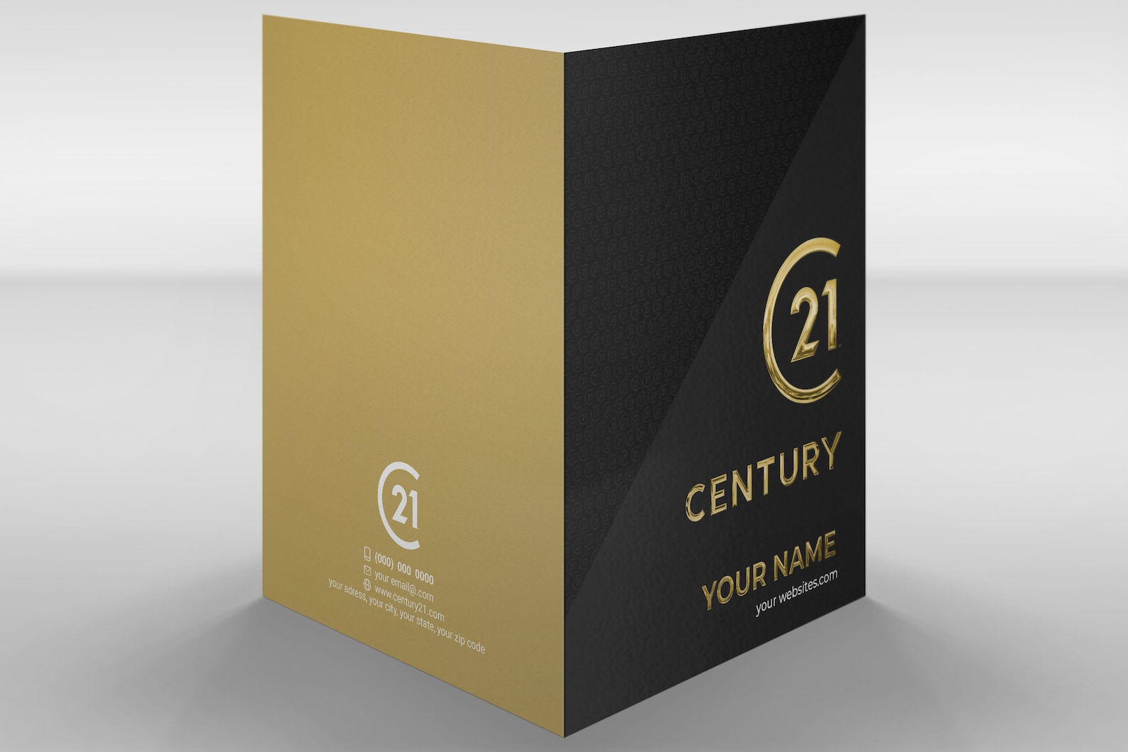 Century 21 Custom Luxury Presentation Folder Printing With Embossed ...