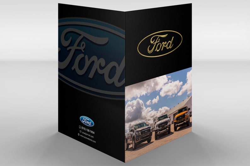 Auto Dealers Custom Luxury Presentation Folder Printing With Embossed ...