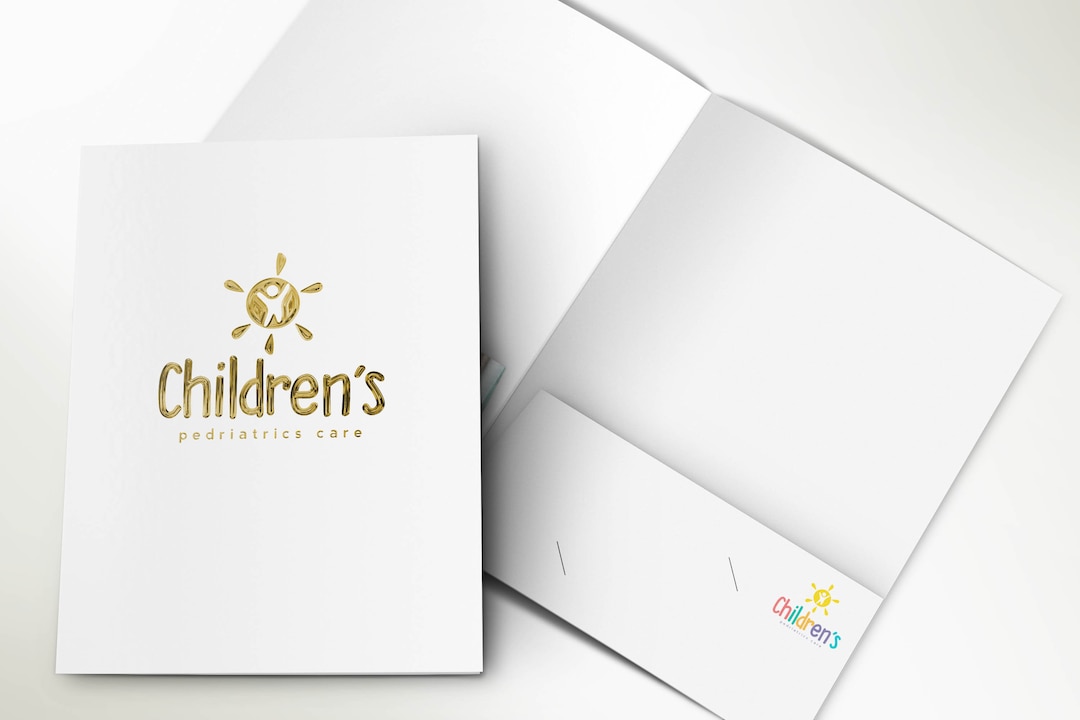Pediatrician Custom Luxury Presentation Folder Printing With Embossed ...