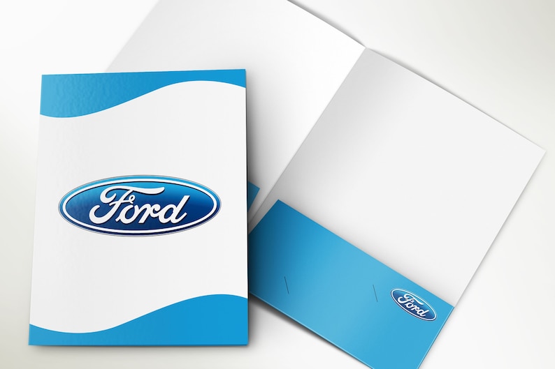 Auto Dealers Custom Presentation Folder Velvet Laminating With Your ...