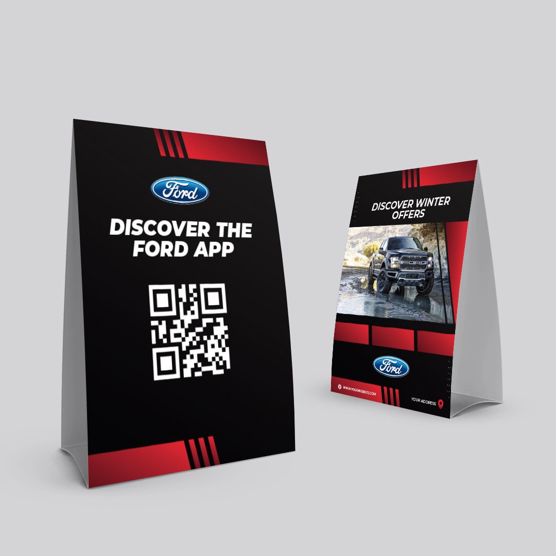 Printed Dealership Tent Table Tent Card Dealership Custom Tent Card ...