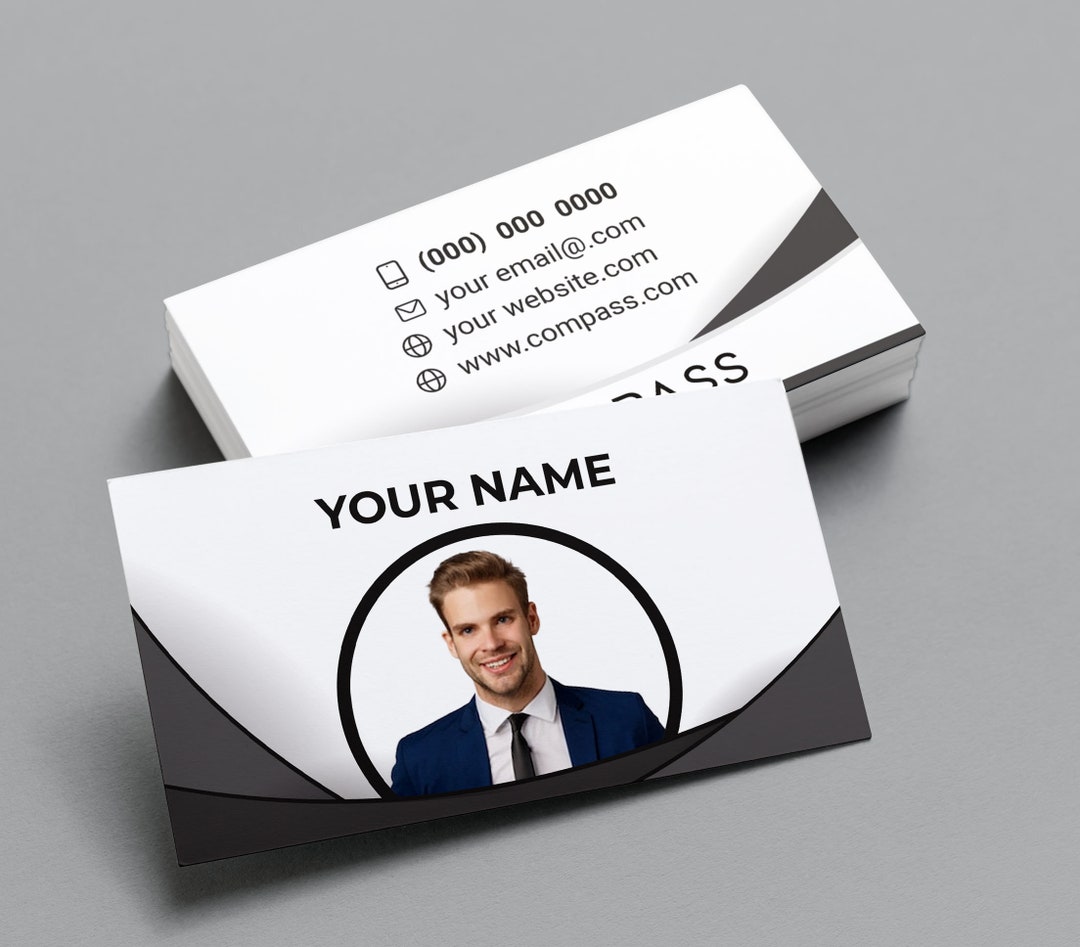 Compass Business Cards | Business Cards Soft Touch Laminated | Real ...