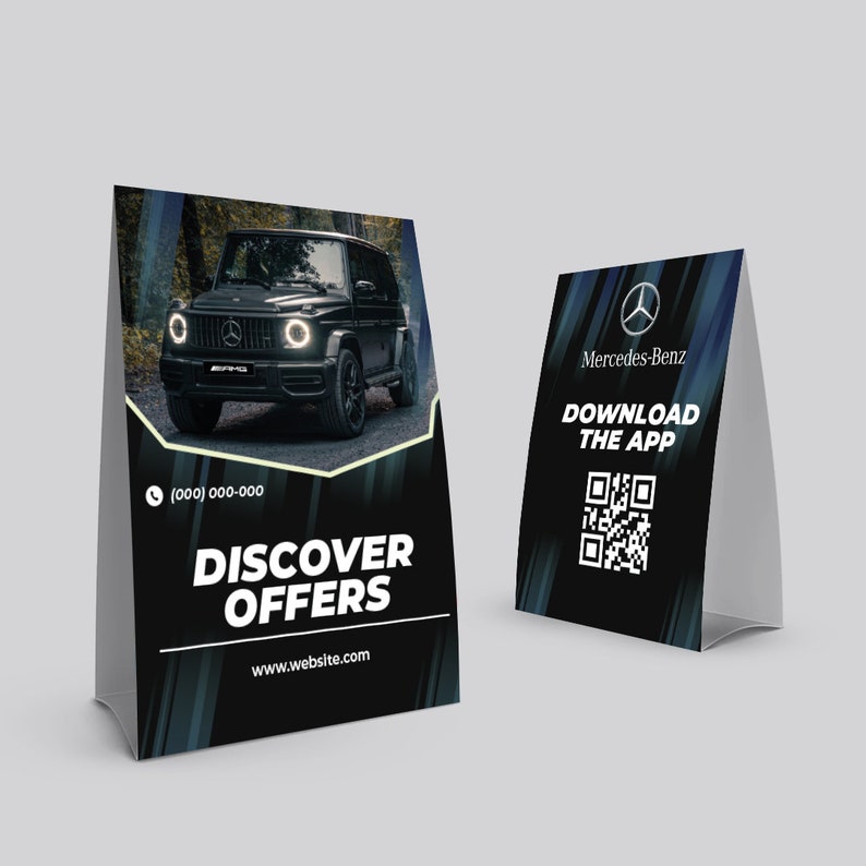 Printed Dealership Tent Table Tent Card Dealership Custom Tent Card ...