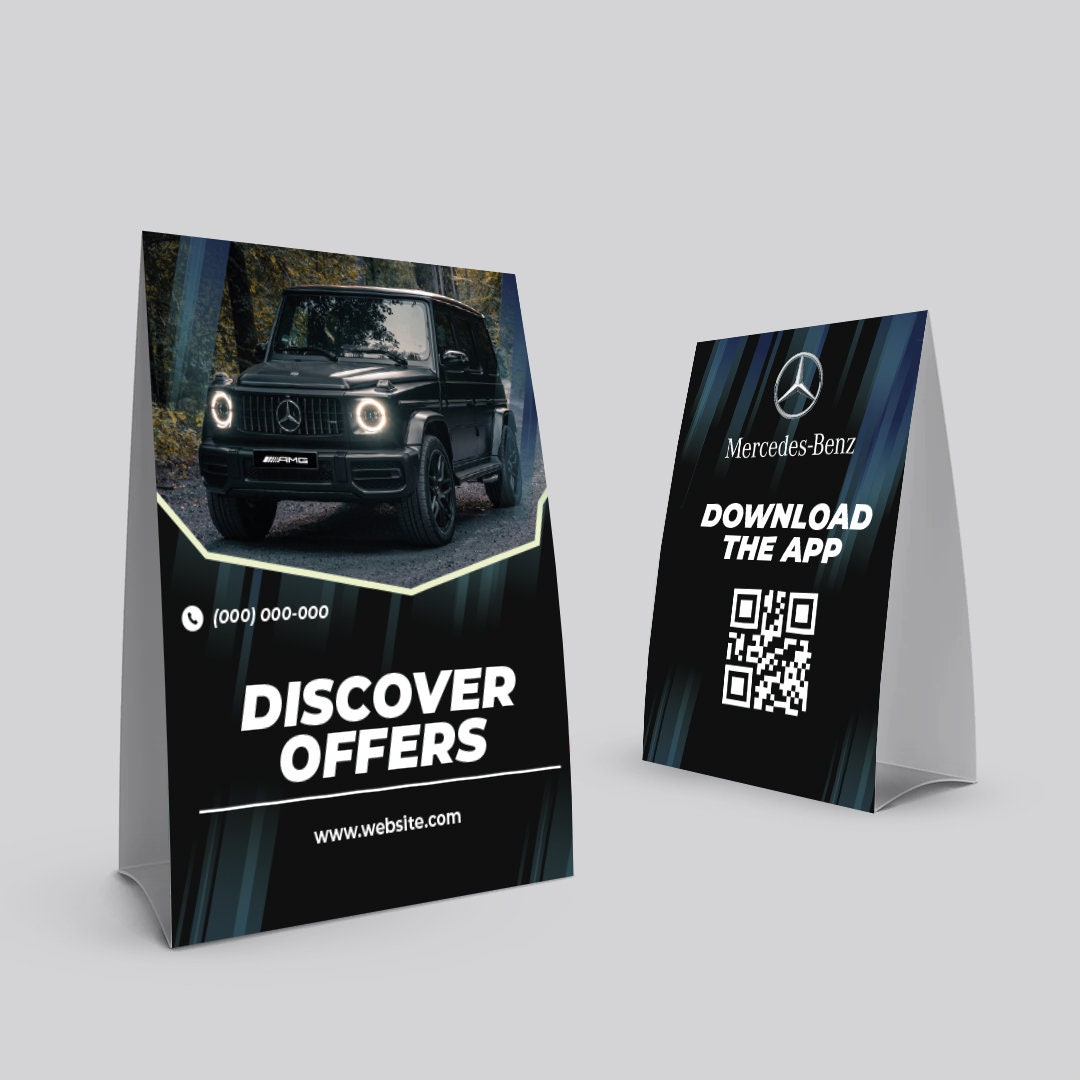 Printed Dealership Tent Table Tent Card Dealership Custom Tent Card ...