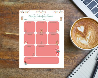 Printable Weekly Schedule Planner, Winter Weekly Planner, Weekly ...