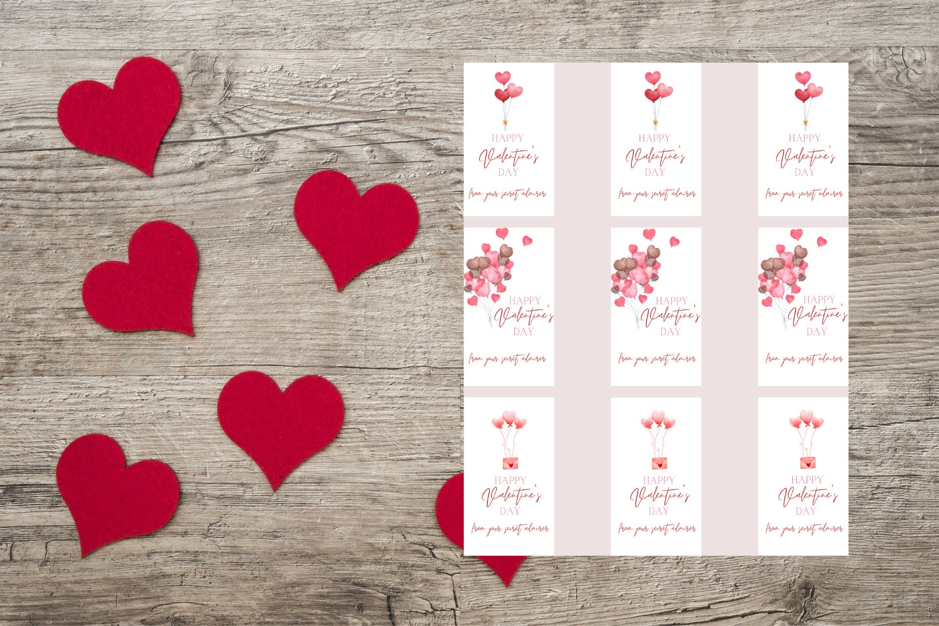Printable and Editable Valentine's Day Gift Tags, Canva Valentine's Day ...