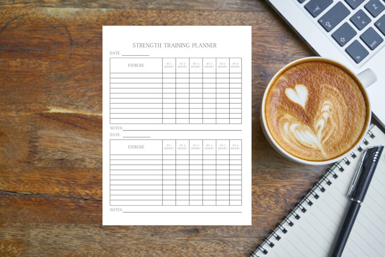 Printable Strength Training Planner Printable Workout - Etsy