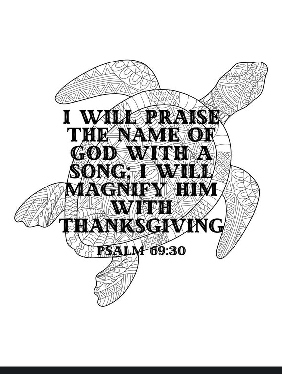 Printable Christian Bible Verse Coloring Pages for Teens and - Etsy