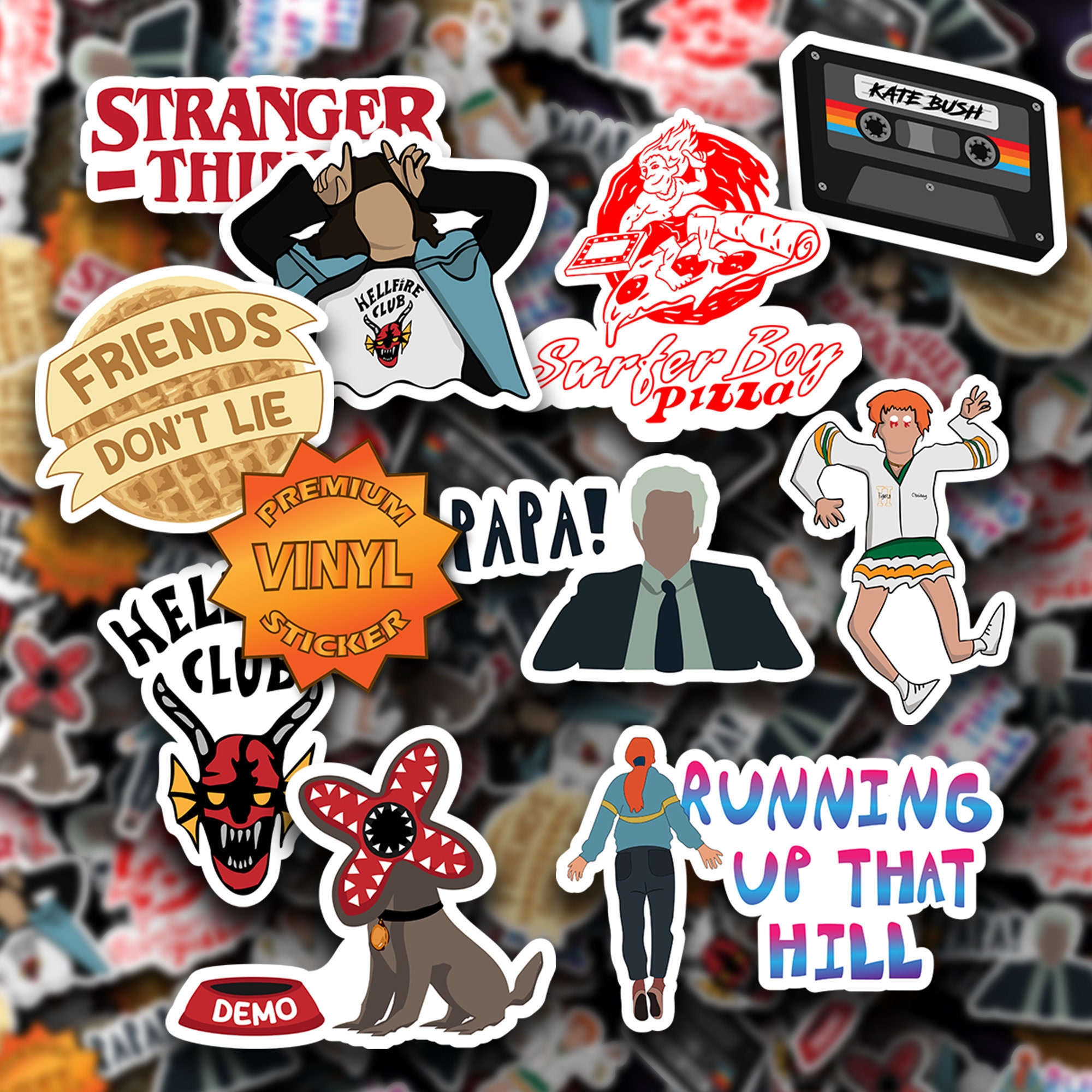 Stranger Things Sticker 10 Pack. Perfect Gift for Stranger Things Lover ...