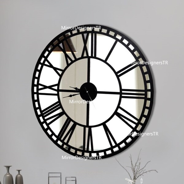 Mirror Wall Clock - Etsy