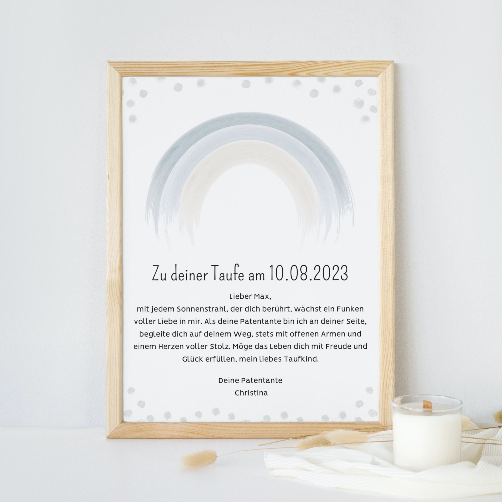 Godparent Letter Rainbow Poster Godparent Letter Baptism Christening ...