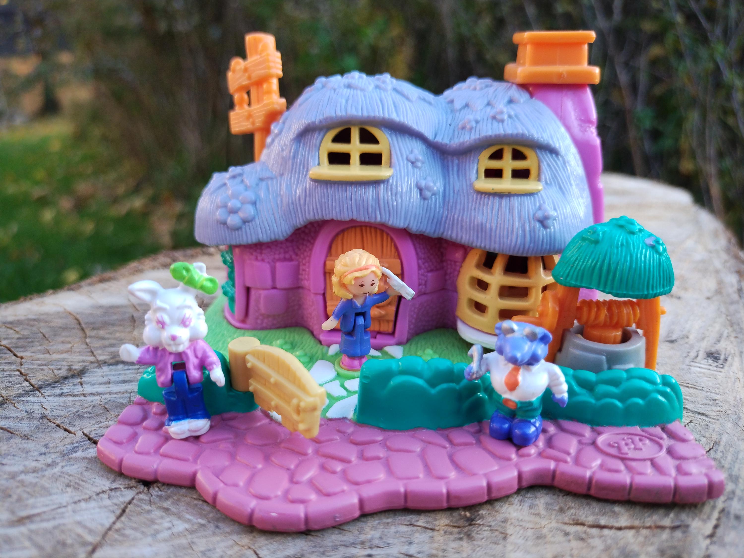 Bluebird Polly Pocket Rabbit House Animal Wonderland Playset W/ Dolls ...