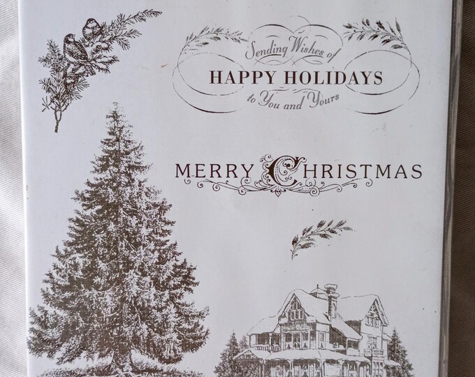 Stampin' Up! Christmas Lodge Unmounted Holiday Stamp Set of 6 - Etsy