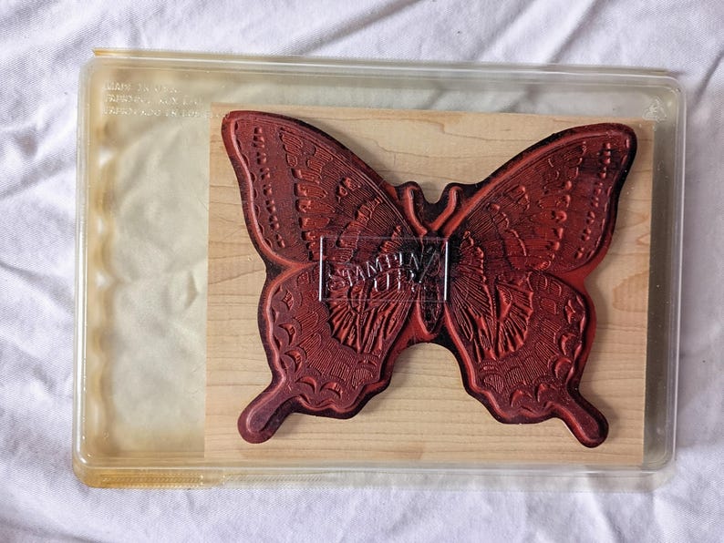 Stampin' Up! Swallowtail Butterfly Stamp Wood-mounted Large Rubber ...