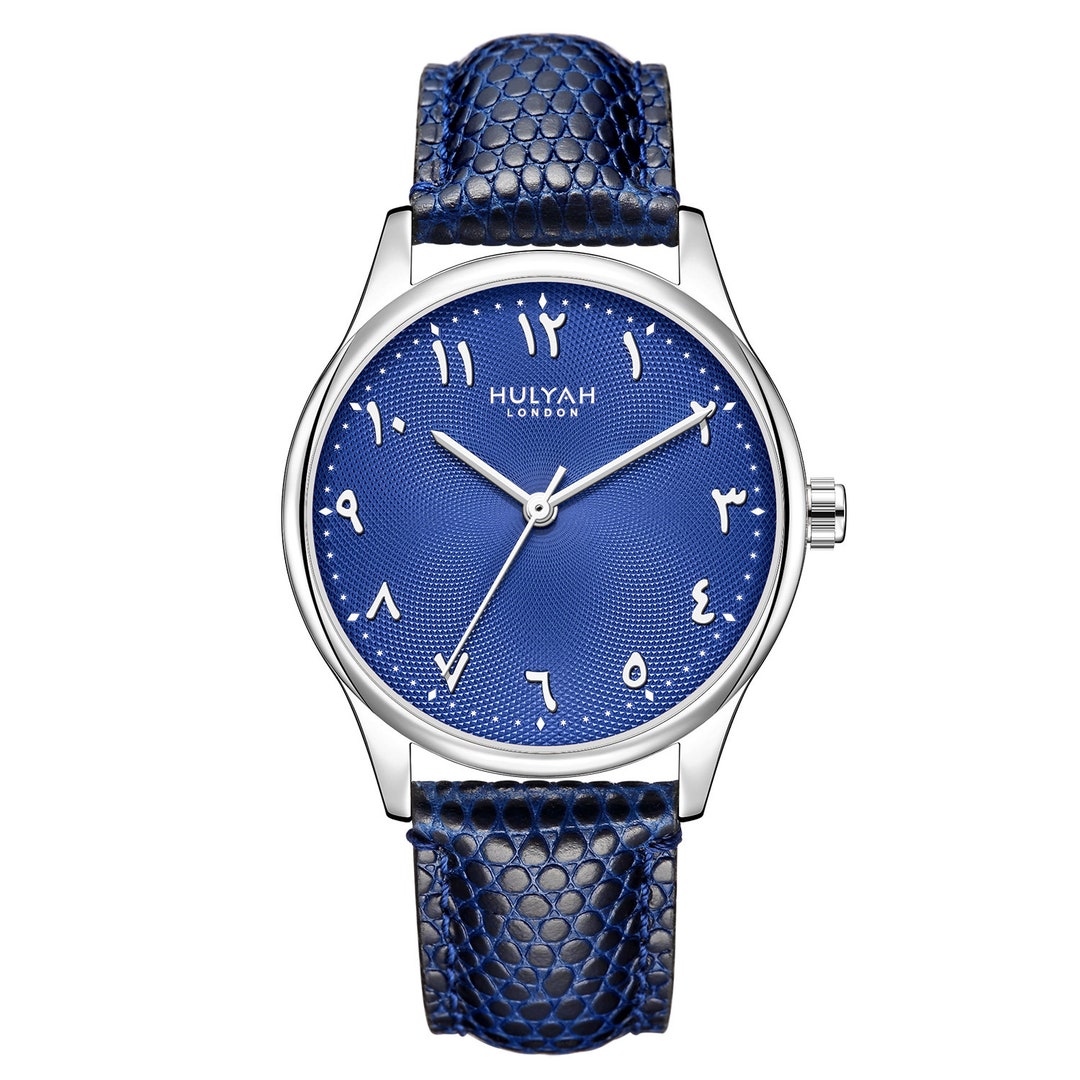 Blue Arabic Number Watches for Women, Islamic Gift Watch, Arabic Dial ...