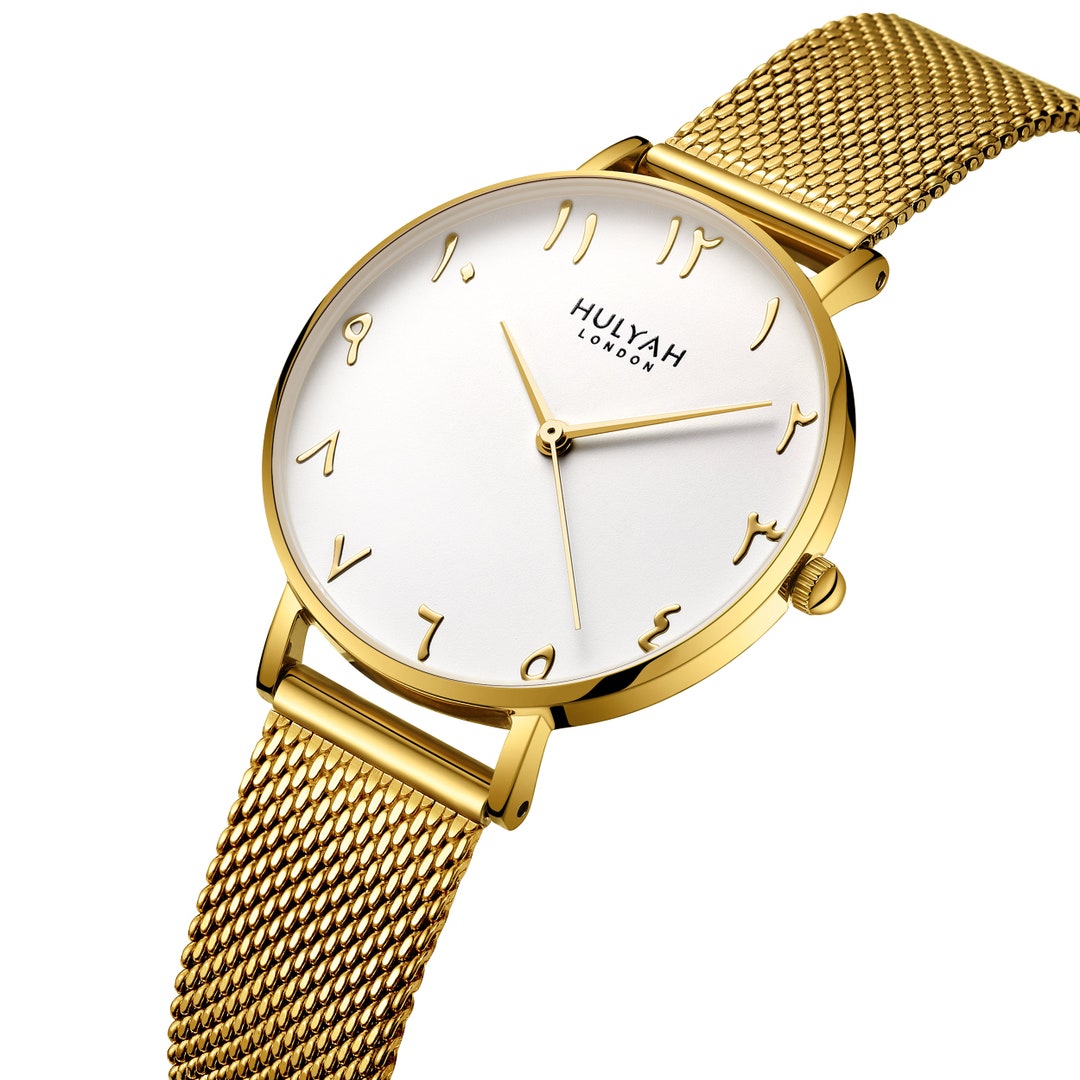 Gold Arabic Watches for Women, Islamic Gift, Arabic Number Watch ...