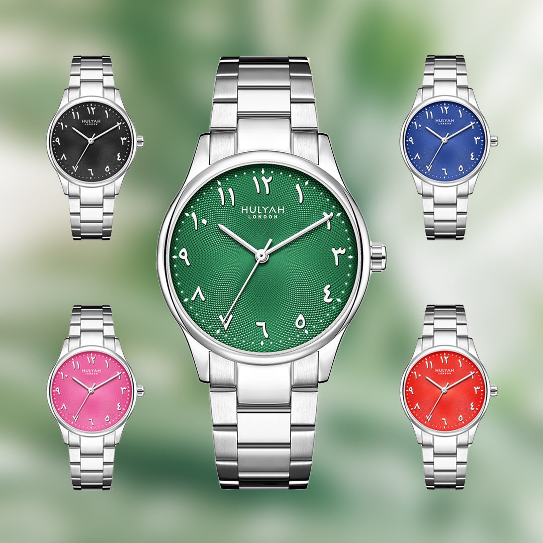 Blue Arabic Number Watches for Women, Islamic Gift Watch, Arabic Dial ...