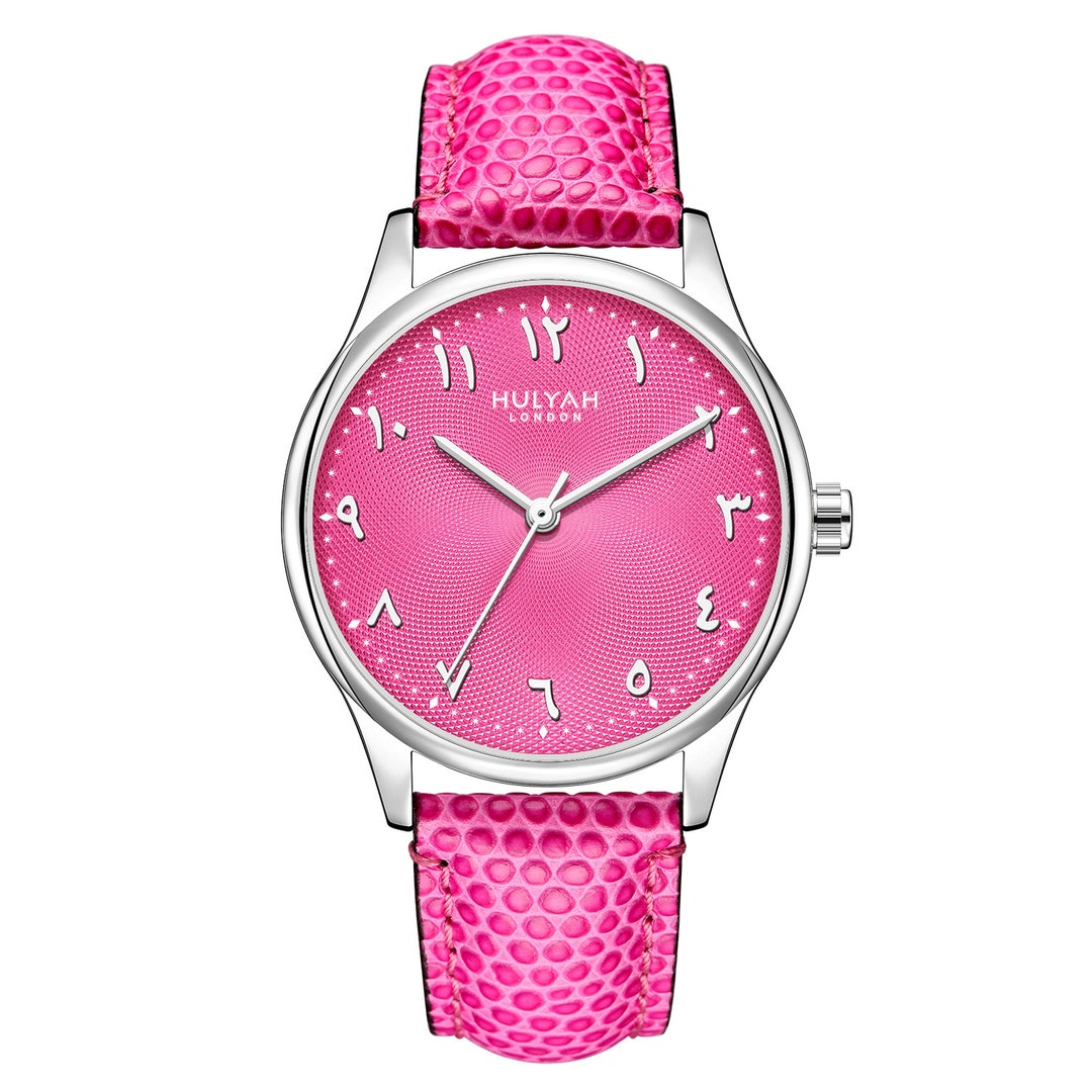 Pink Arabic Number Watches for Women, Islamic Gift Watch, Arabic Dial ...