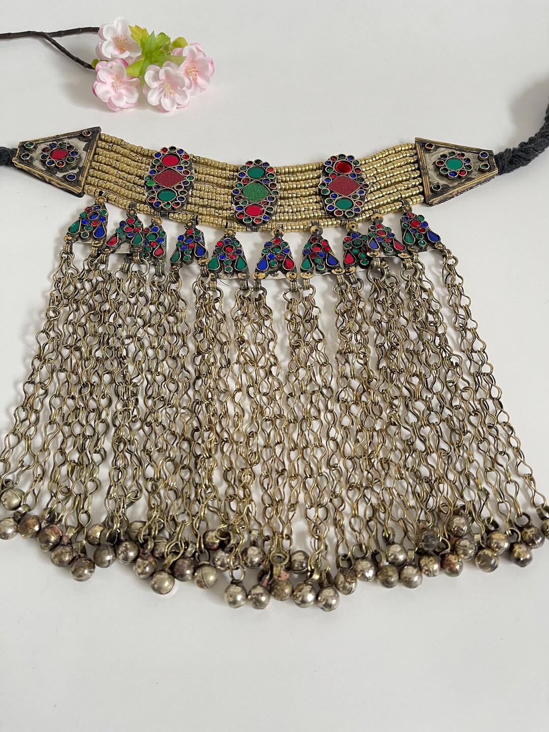 Long Chain Kuchi Afghan Vintage Choker/necklace - Etsy
