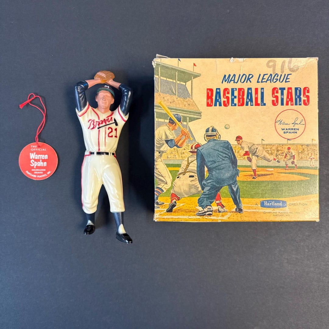 1960’s Warren Spahn Original Hartland Statue With Tag-box SUPER RARE ...